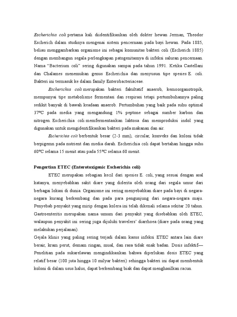 Penyakit ETEC | PDF