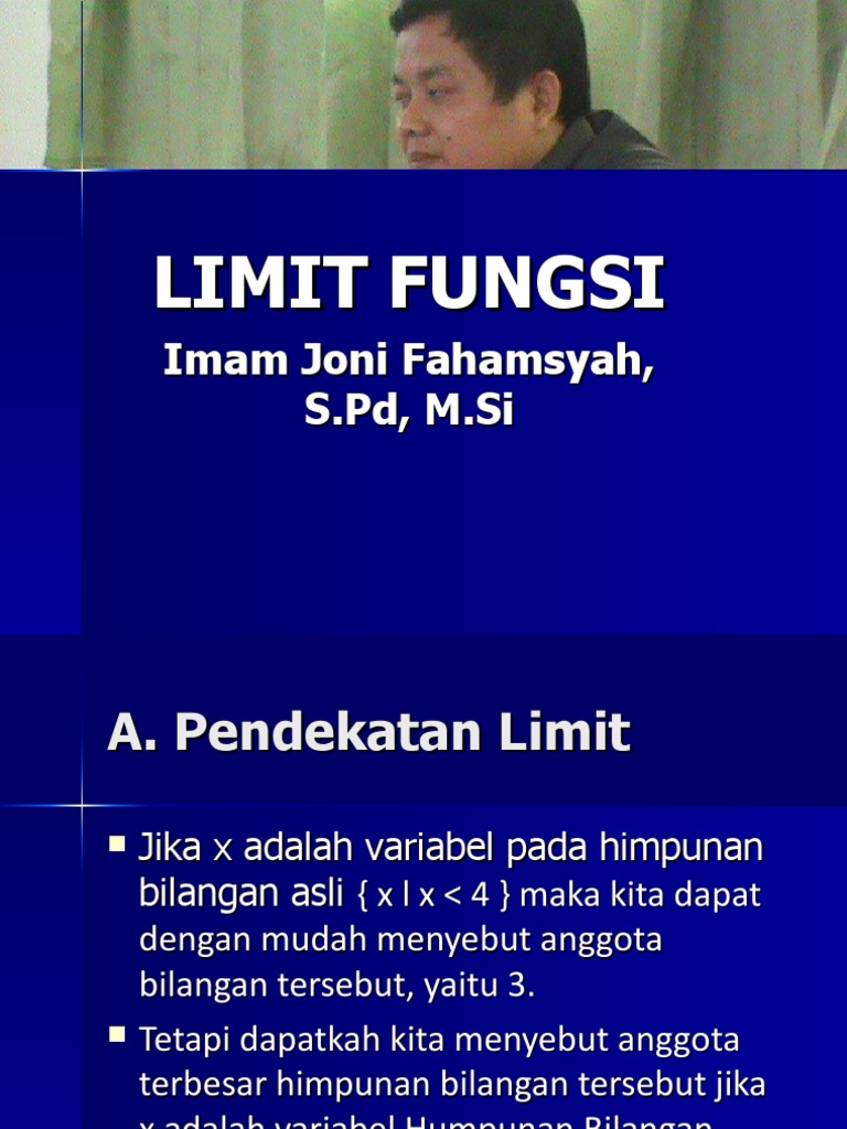 Materi 1 Limit Fungsi | PDF