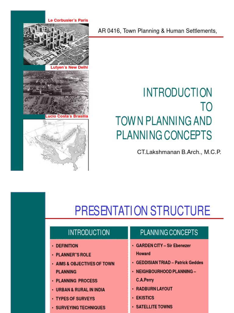 Introduction to Town Planning Concepts | PDF | Survey Methodology ...