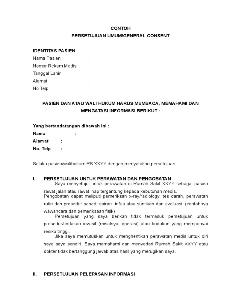 Contoh General Consent | PDF