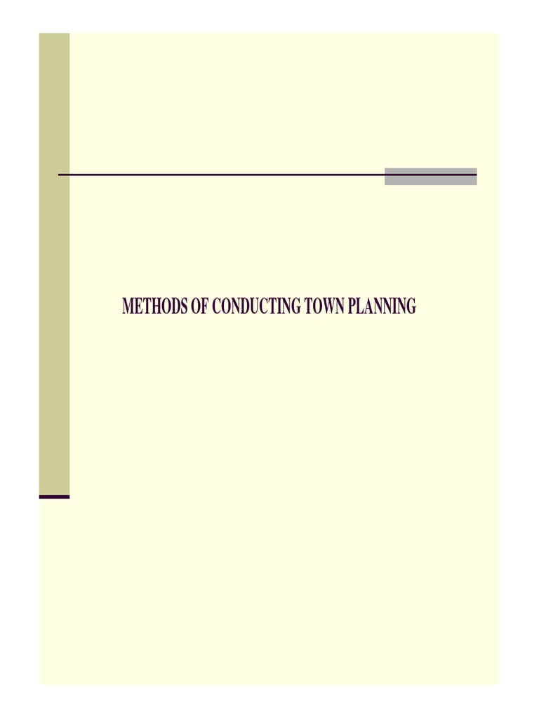 Methodology of Conducting Town Planning | PDF | Geographic Information ...