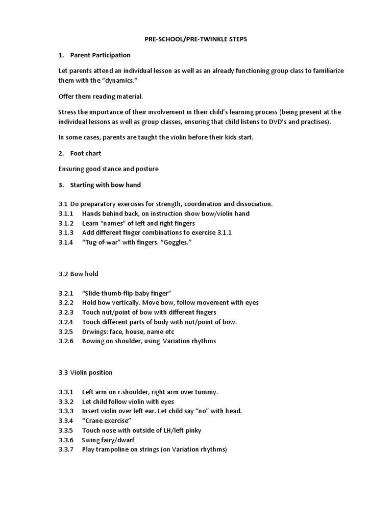 PRE-SCHOOL Pre-Twinkle Steps | PDF | Wellness
