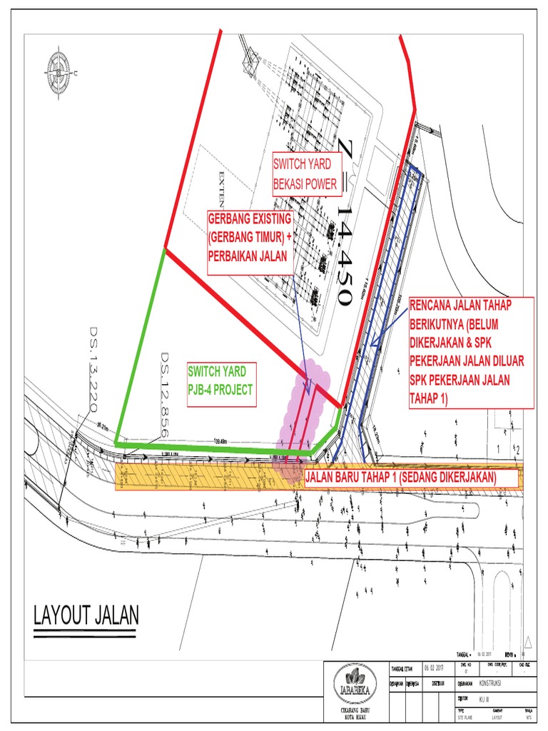 Layout Perkerasan Jalan Akses Switch Yard | PDF
