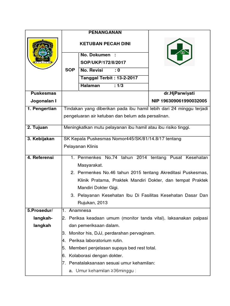 08.sop - Penanganan KPD | PDF