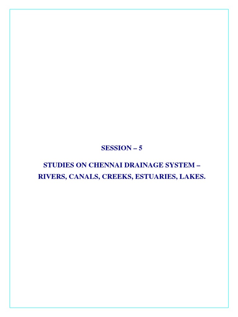Chennai Drainage System-Report PDF | PDF | Tide | Water