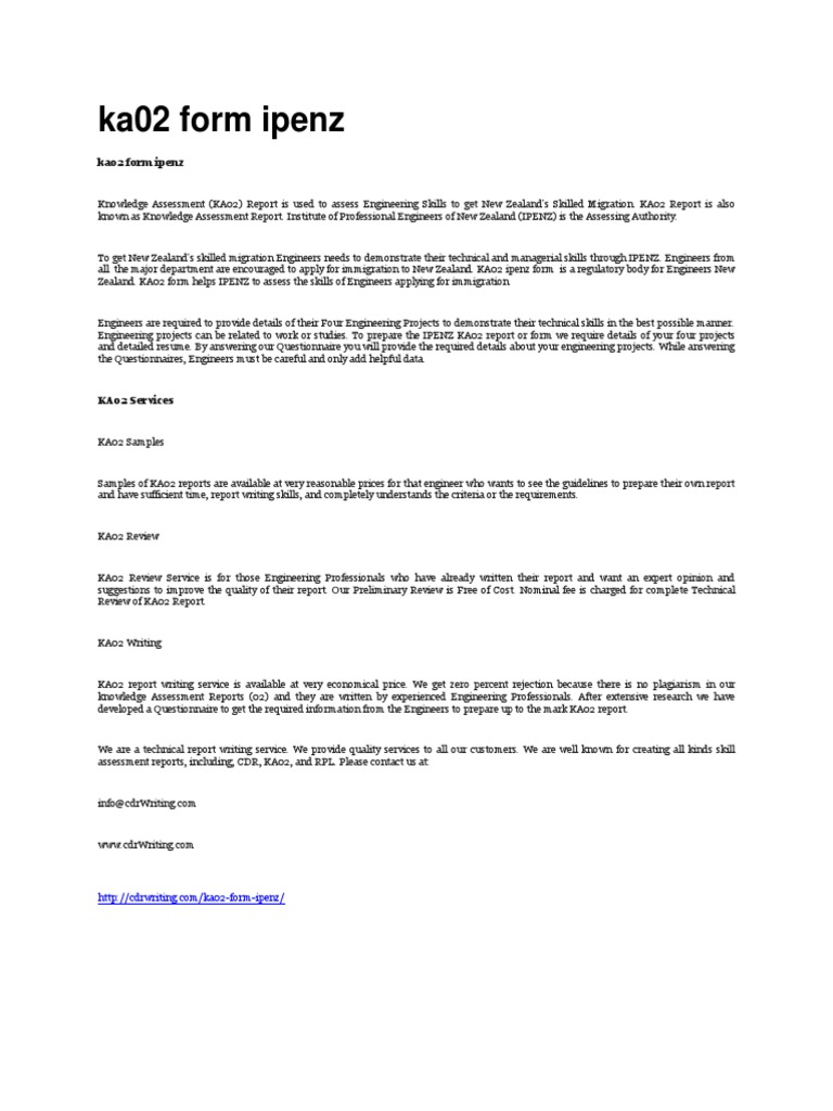 Ka02 Form Ipenz CDR Writing PDF | Download Free PDF | Engineering ...