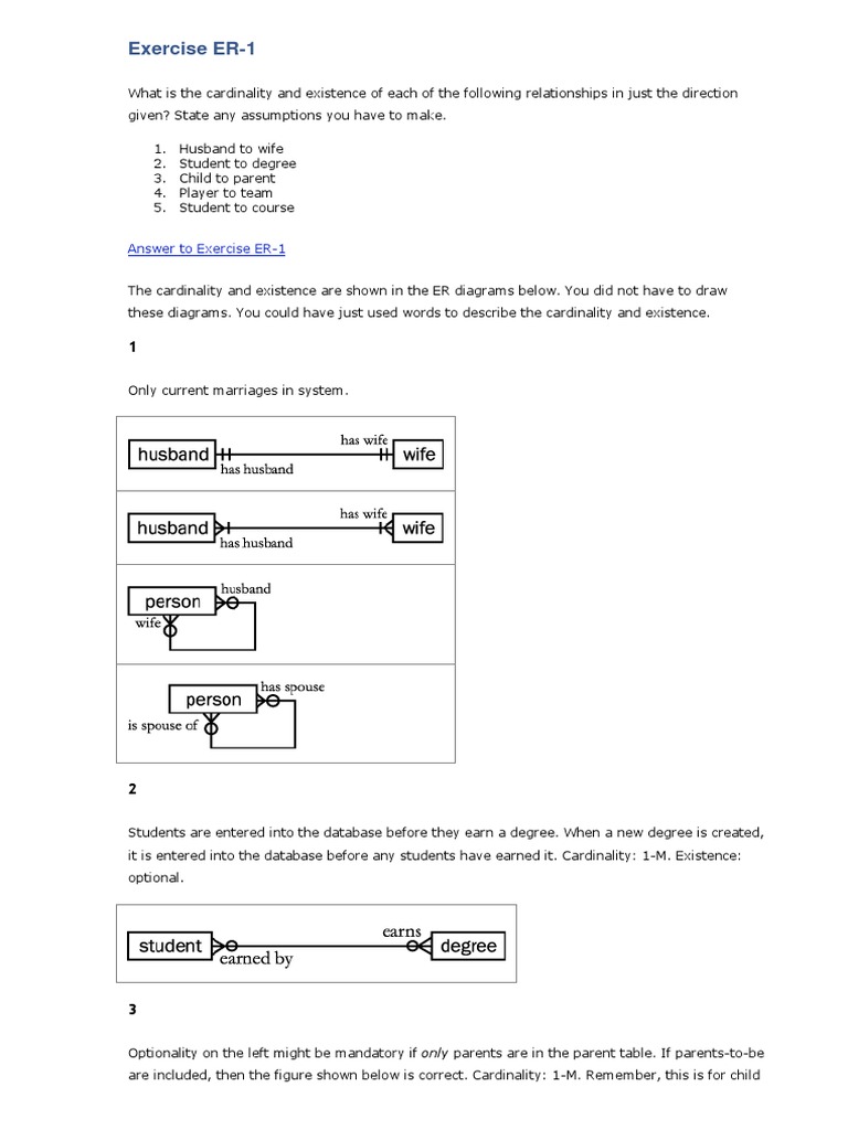 ER Exercises | PDF | Menu | Business