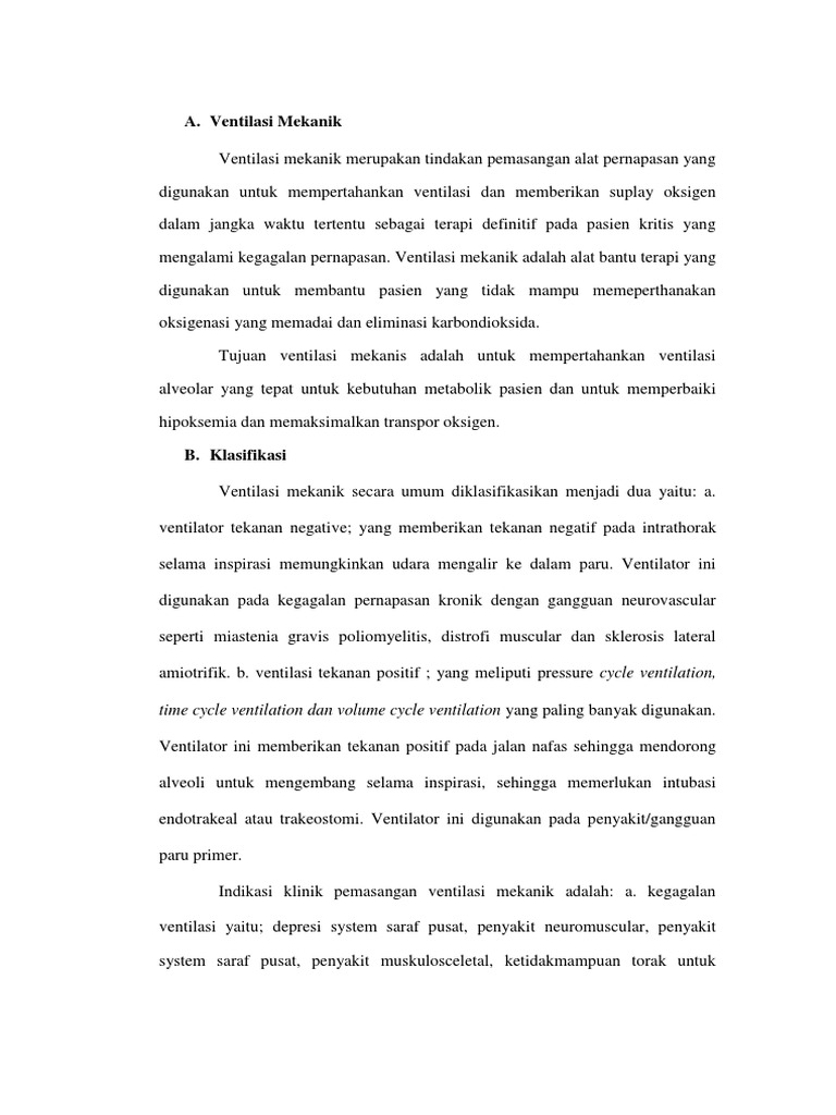 Setting Ventilator | PDF