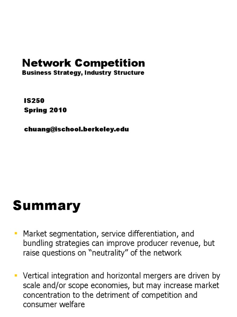 Network Competition: IS250 Spring 2010 Chuang@ischool - Berkeley.edu ...