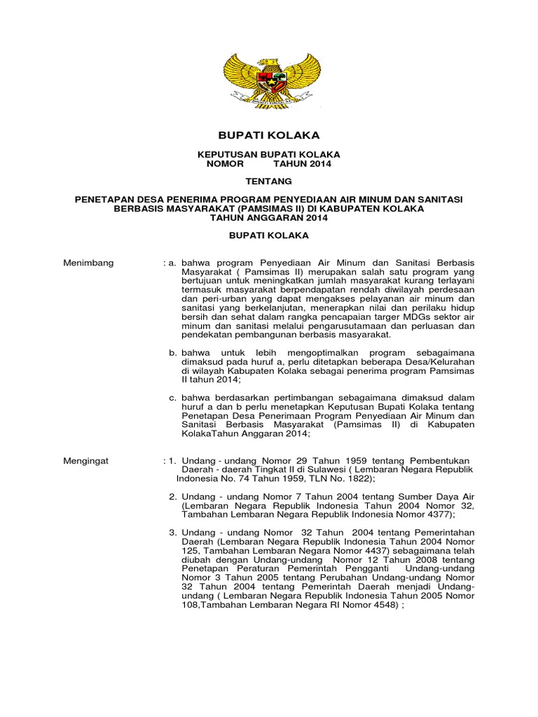 SK Pamsimas Terbaru | PDF