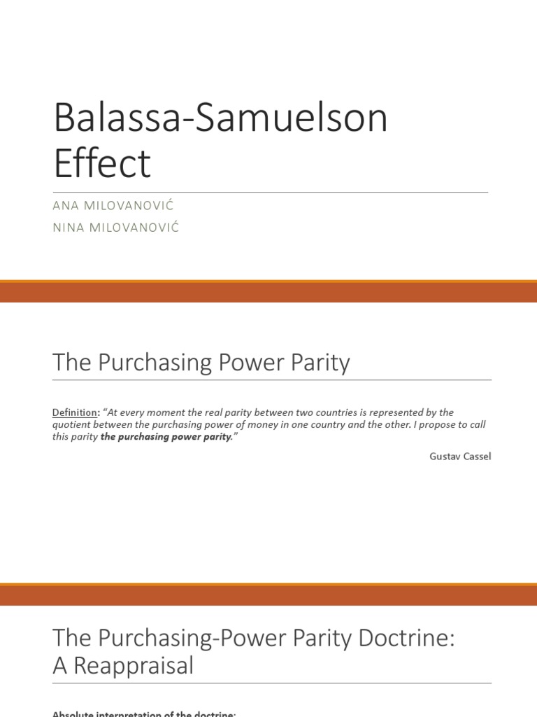 Balassa-Samuelson Effect FINAL 2.0 | PDF | Purchasing Power Parity ...