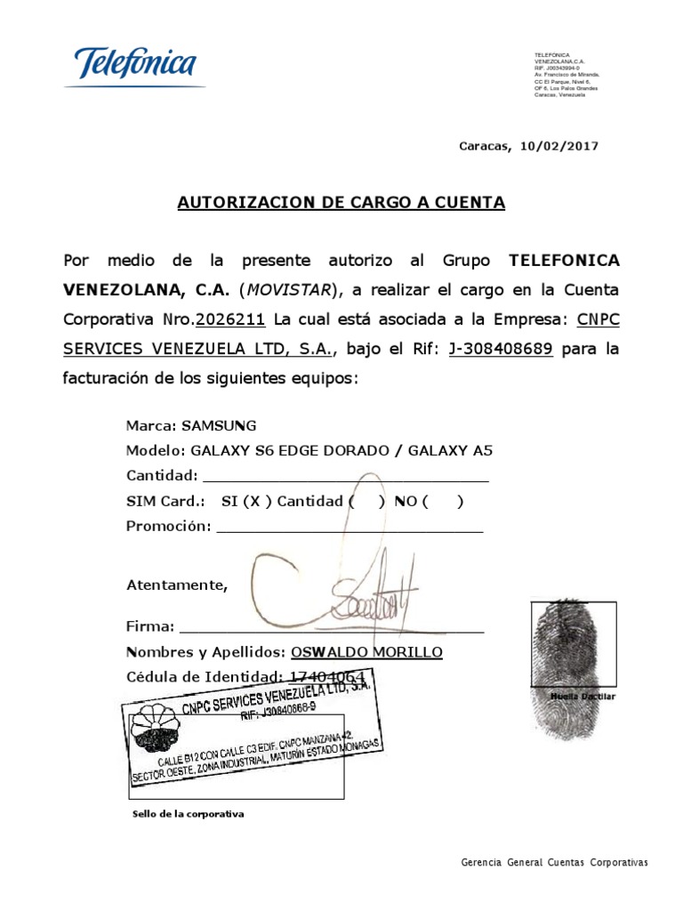 Cargo en Cuenta | PDF