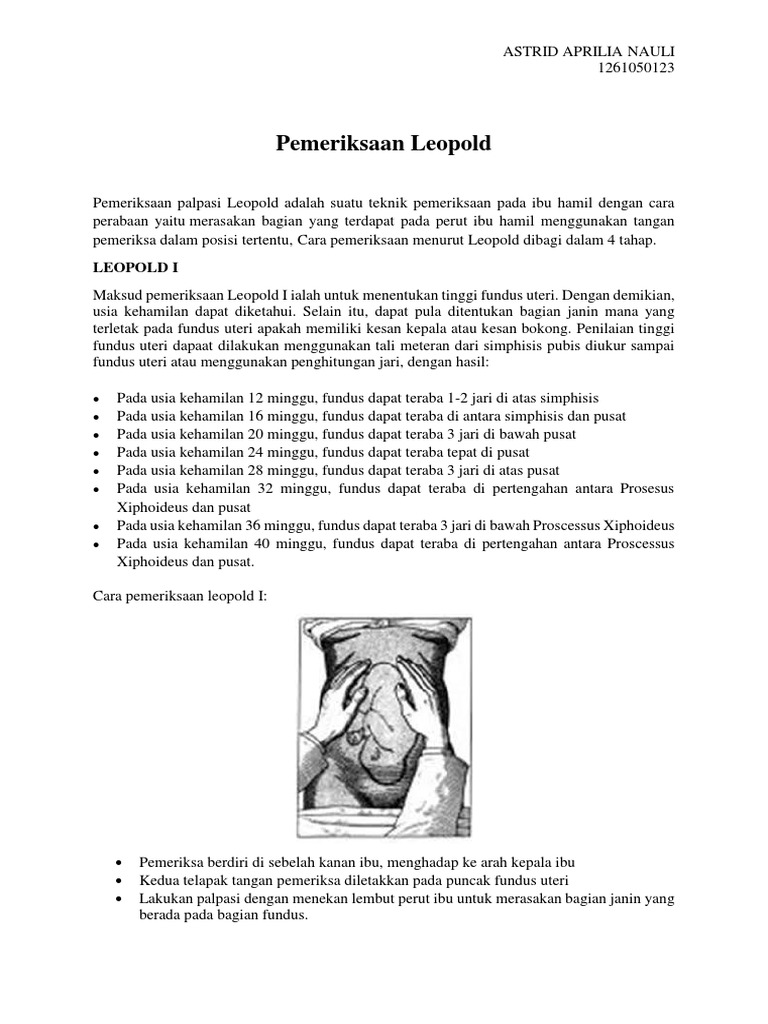Pemeriksaan Leopold | PDF | Kesehatan Holistik