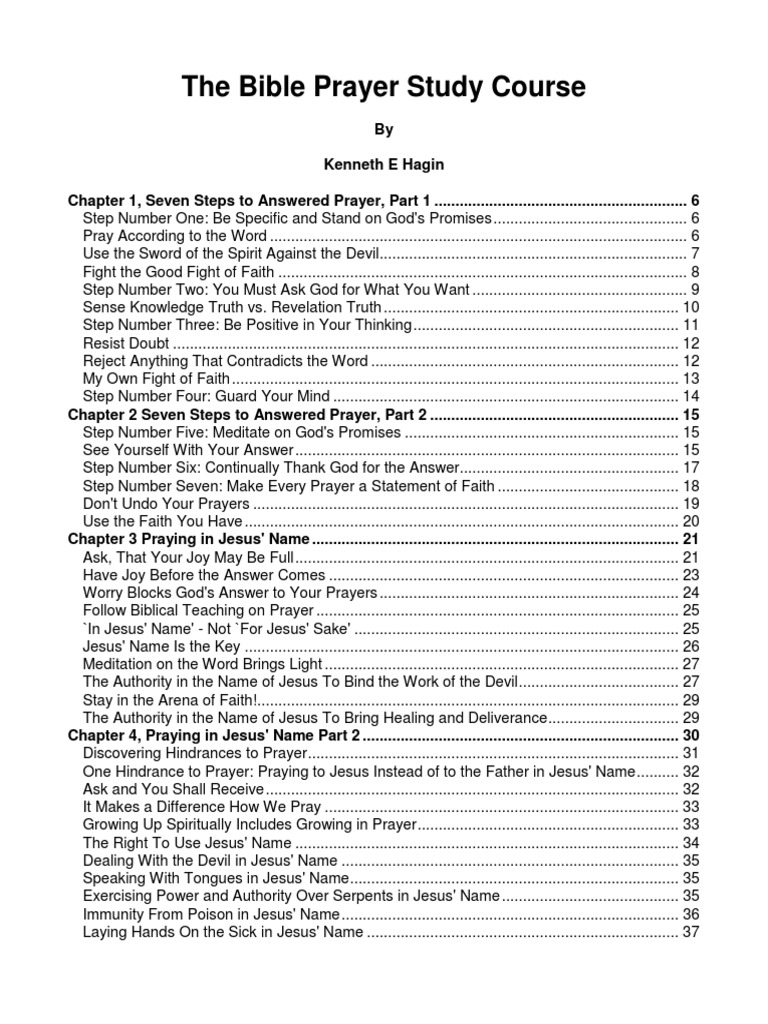 Kenneth E Hagin - Bible Prayer Study Course | Glossolalia | Prayer
