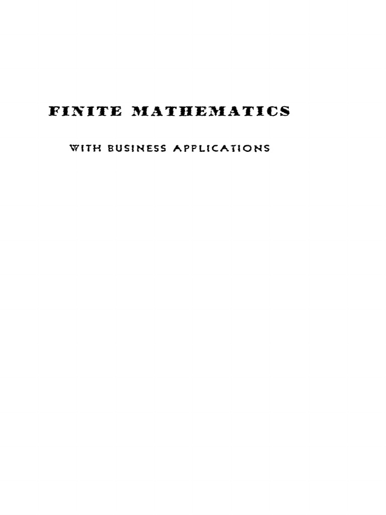 Mathematics With Business Applications | PDF
