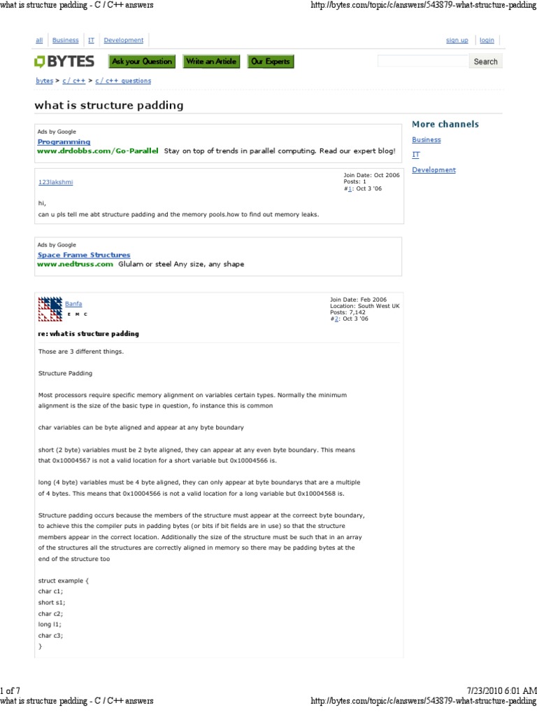 What Is Structure Padding | PDF | Computing | Software Development