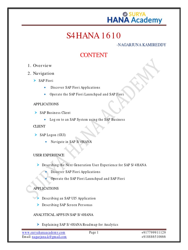 S4 Hana Training | PDF | Sap Se | Invoice