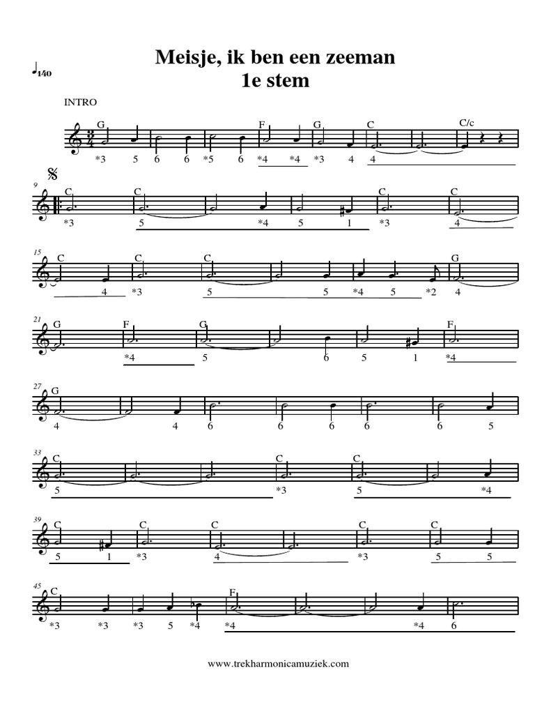 Meisje Ik Ben Een Zeeman 1e Stem PDF | PDF
