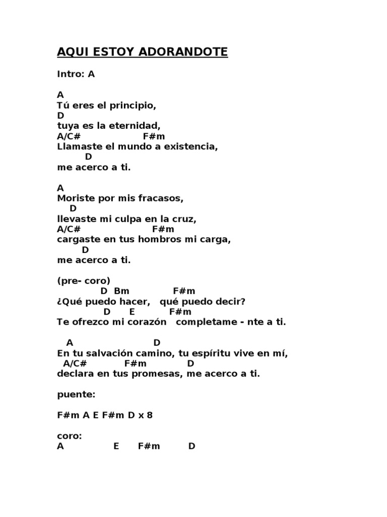 Aqui Estoy Adorandote | PDF