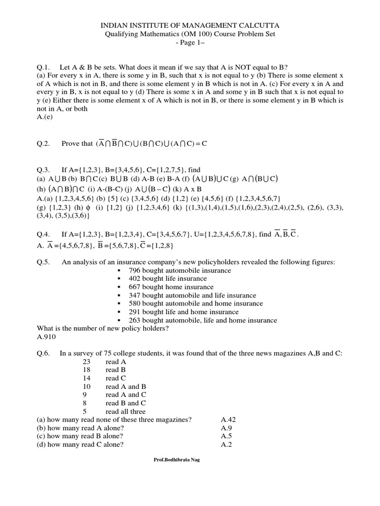 QM Problem Set 1 PDF | PDF