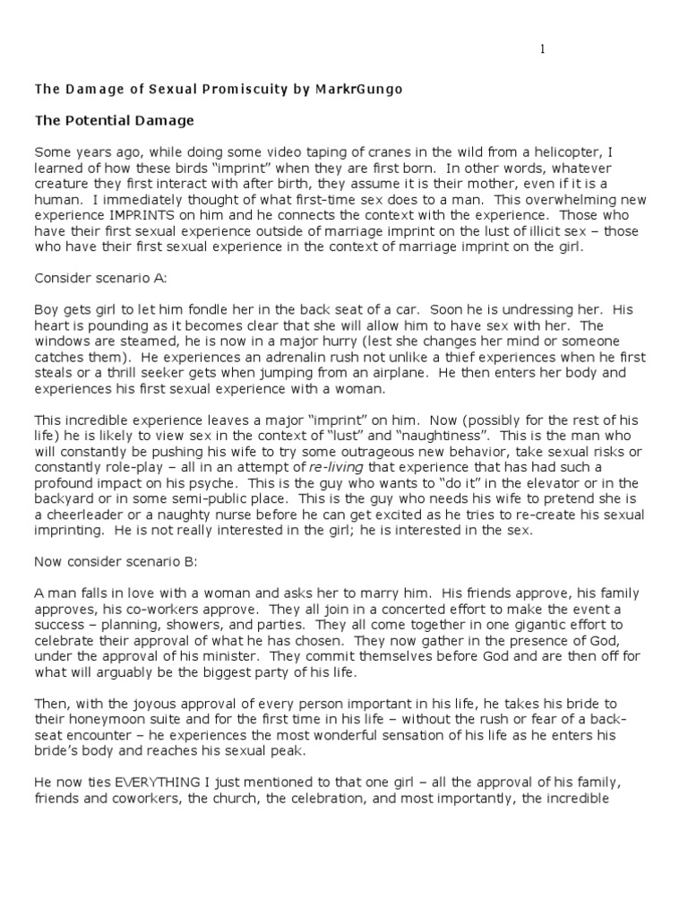 The Damage of Sexual Promiscuity by Mark Gungor | Virginity | Marriage