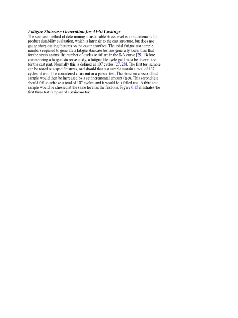 Fatigue Staircase Method for Al-Si Castings | PDF
