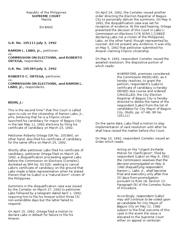 Puboff Cases - June 22 and 24 | PDF | Citizenship | Commission On ...