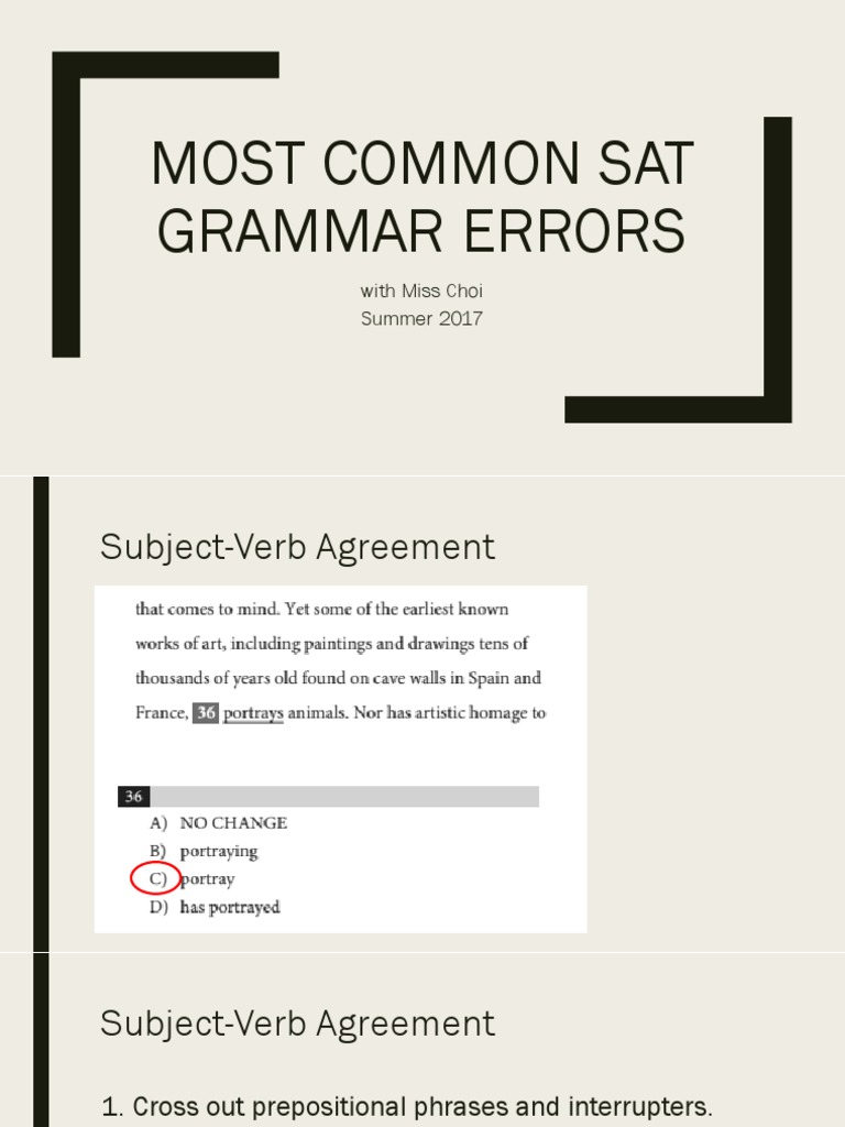 Sat English Crash Course 2017 - Revised | PDF | Verb | Grammar