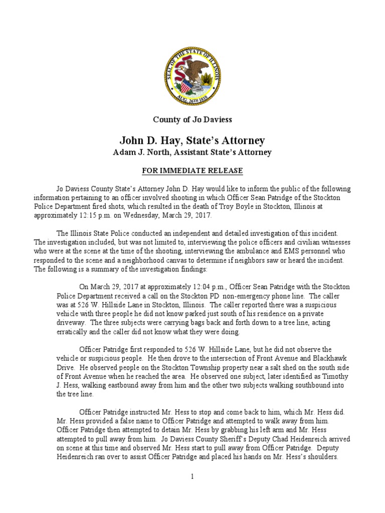 Troy Boyle Death Investigation - Press Release - 8-2-17 | PDF ...