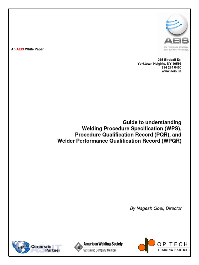 1 Guide For WPS PQR WPQR PDF | PDF