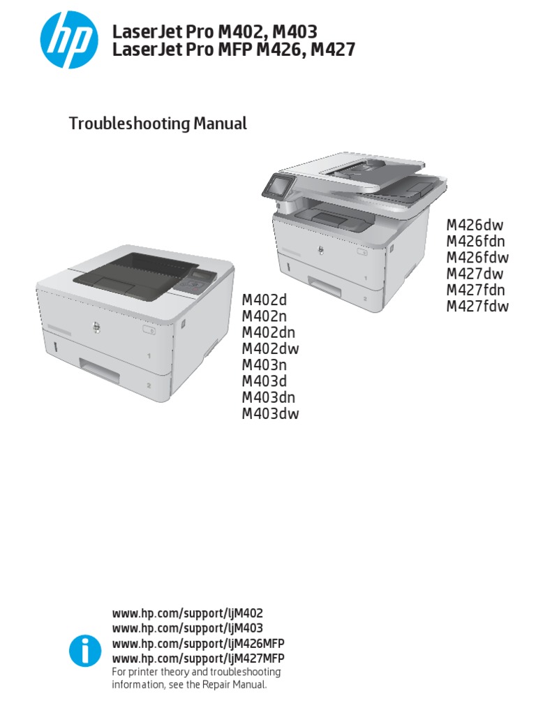 M402 M403 M426 M427tm PDF | PDF | Printer (Computing) | Electrical ...