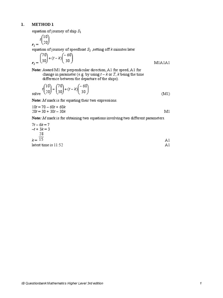 Method 1: IB Questionbank Mathematics Higher Level 3rd Edition 1 | PDF ...