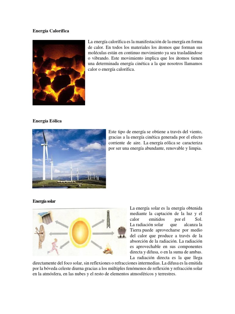 12 Tipos de Energía | PDF | La energía nuclear | Energía solar