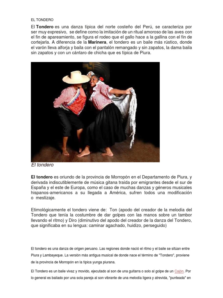 El Tondero | PDF | Bailes | Entretenimiento (general)