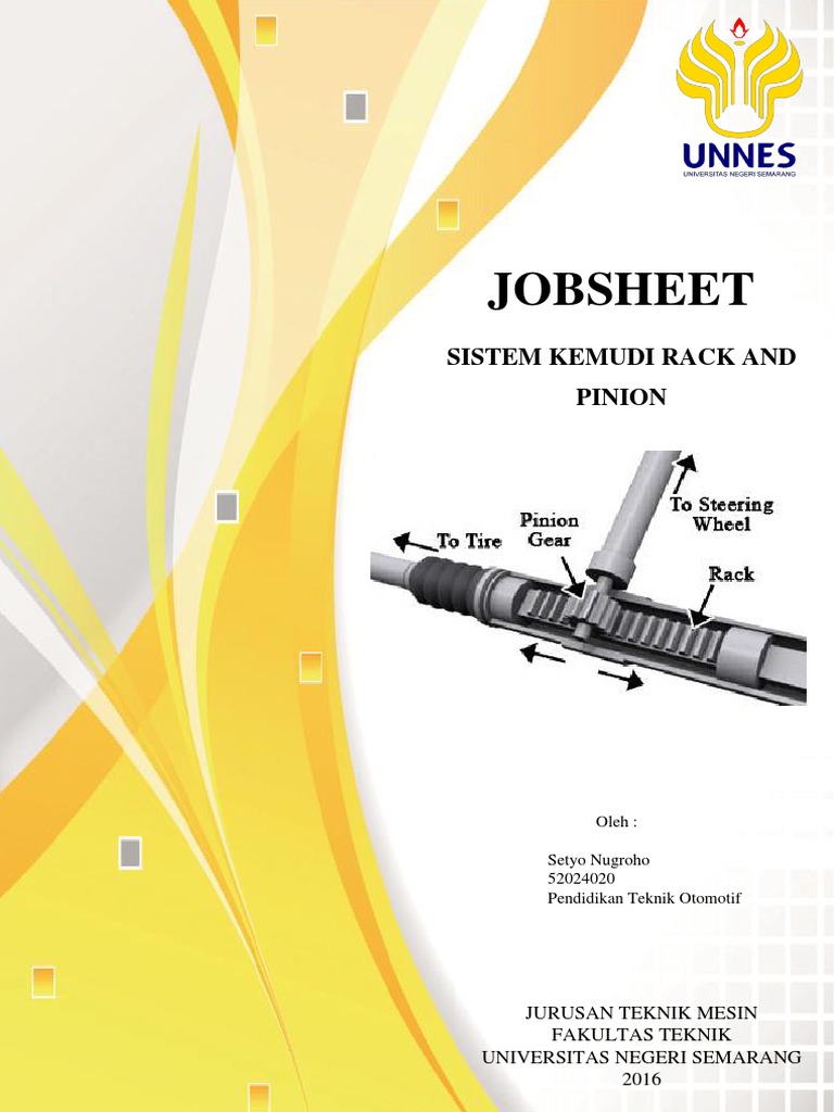 Jobsheet Sistem Kemudi Rack and Pinion | PDF