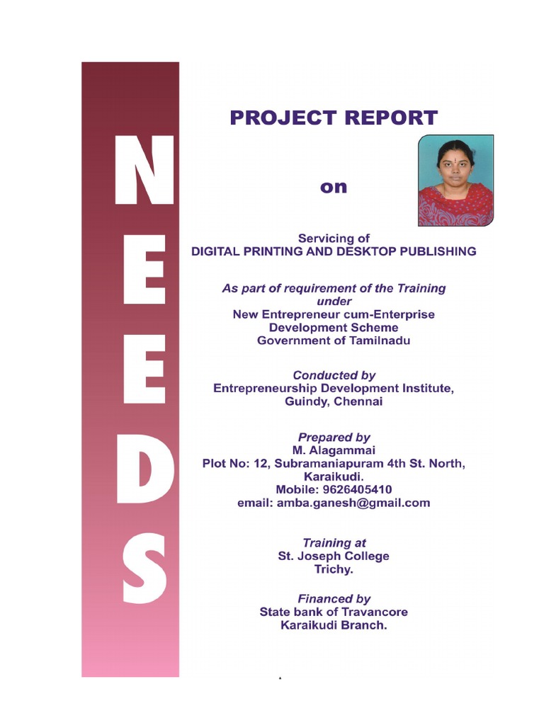 Digital Printing and Desktop Publishing Project Report | PDF ...