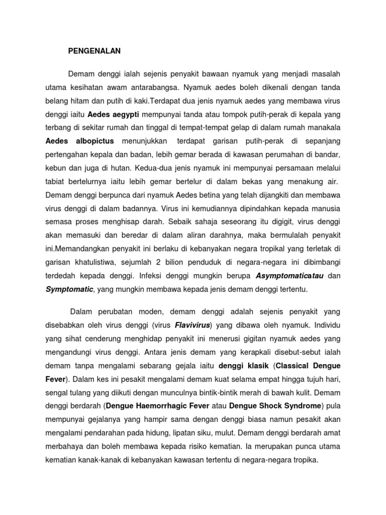 PENGENALAN DENGGI Bakas | PDF