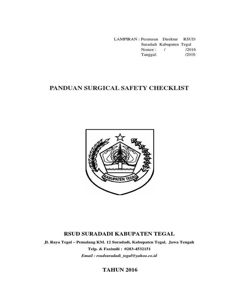 Panduan Checklist Keselamatan Bedah | PDF