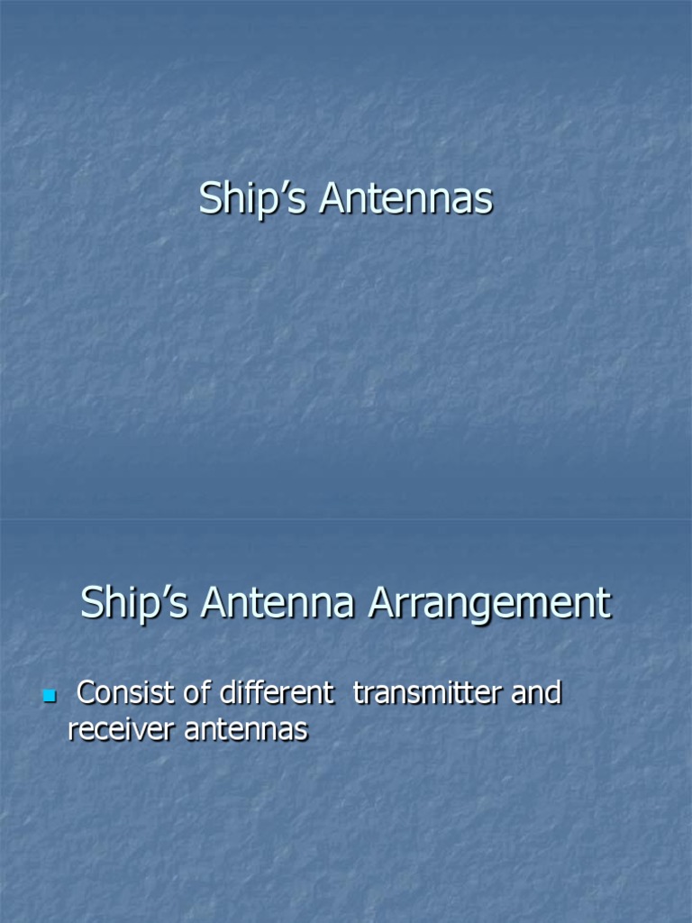 Ships Antennas | PDF | Hertz | Frequency