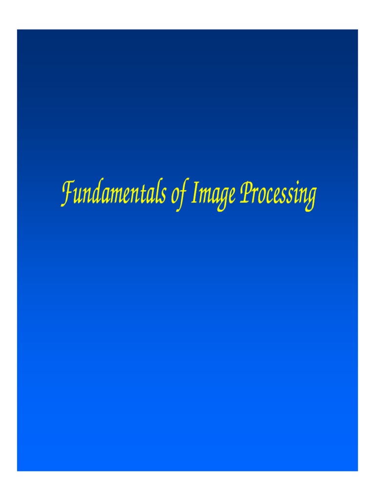 04 Image Processing | PDF | Pixel | Field Of View