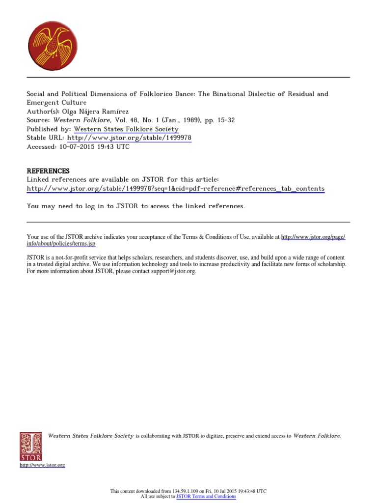 Dimensions of Folklorico Dance-Najera | PDF | Chicano | Folklore