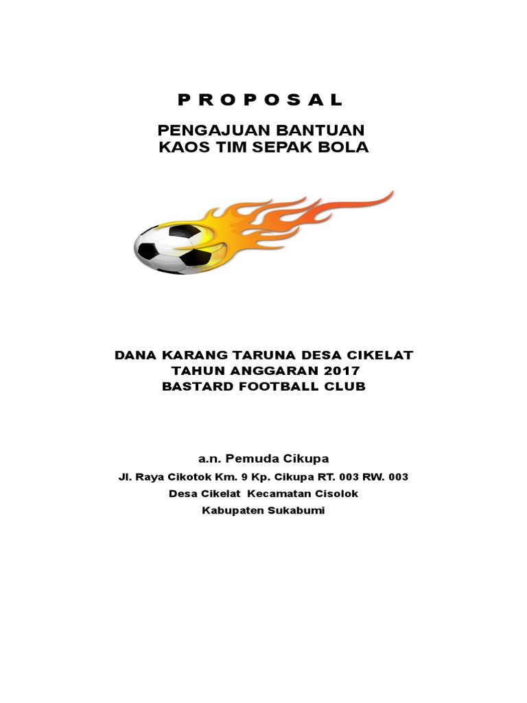 Proposal Permohonan KAOS TIM | PDF