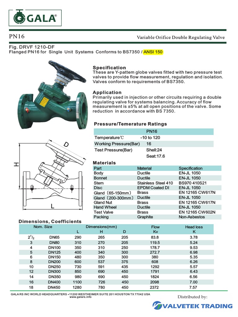 Variable Orifice Double Regulating Valve | PDF | Valve | Continuum ...