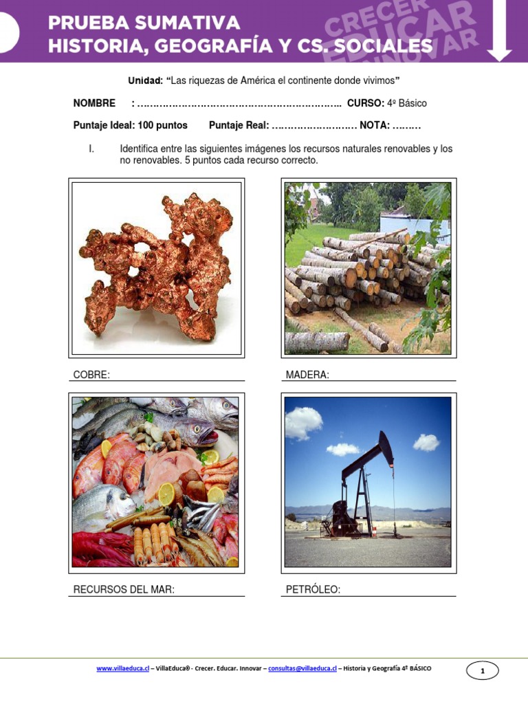 Prueba Sumativa Historia 4 Basico Abril 2013 Pdf Sustentabilidad 6720