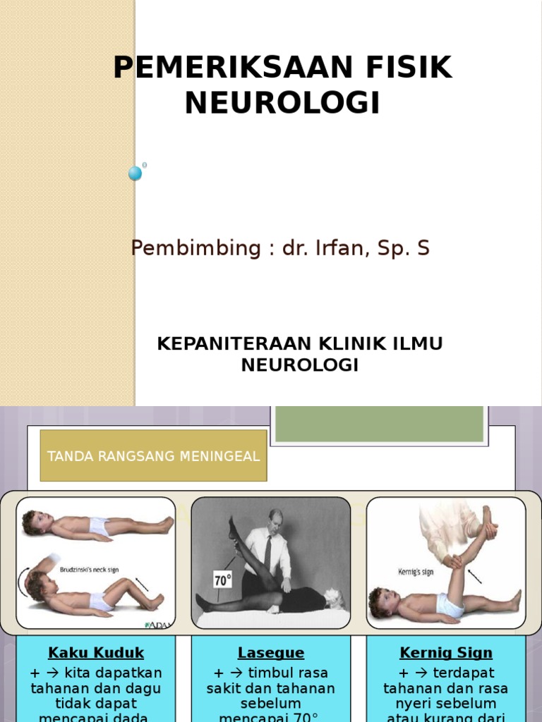 Tutorial Pemeriksaan Fisik Neurologi | PDF