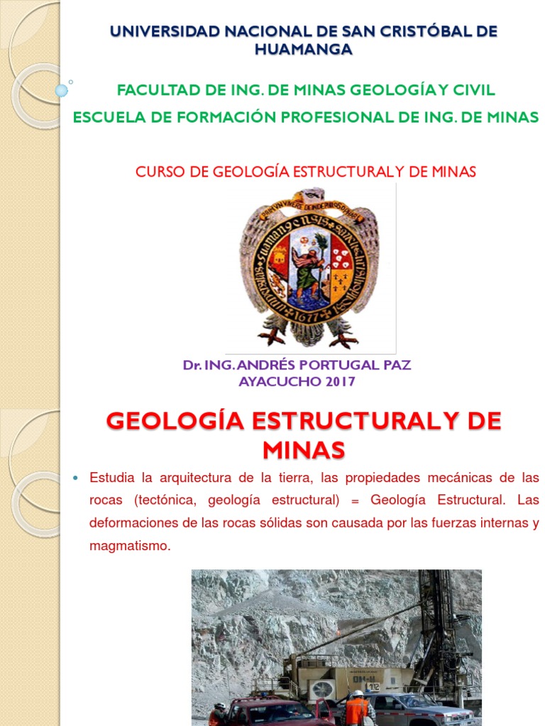 Geología Estructural en Minería | PDF | Falla (geología) | Roca (geología)