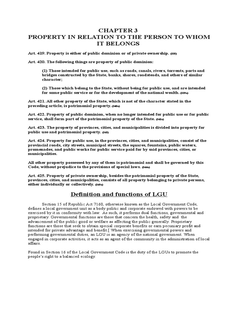 Patrimonial Property | PDF | Ownership | Property