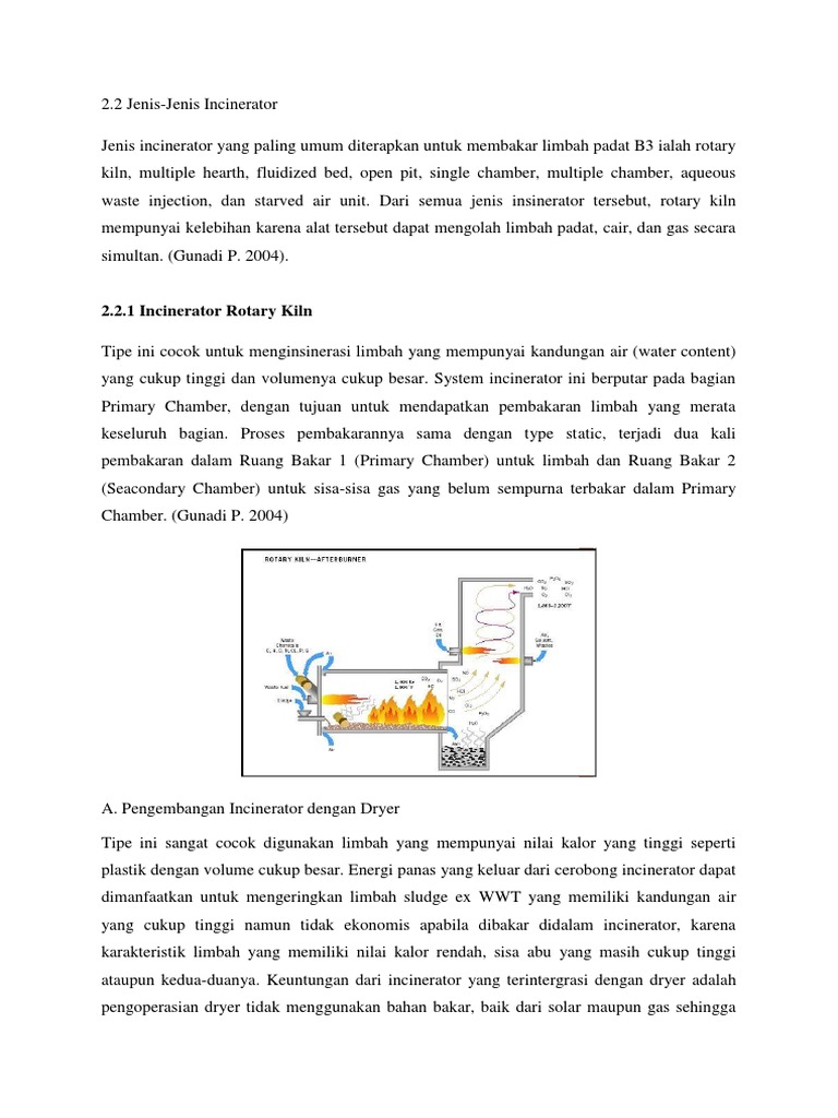 Jenis-Jenis Incinerator untuk Limbah B3 | PDF