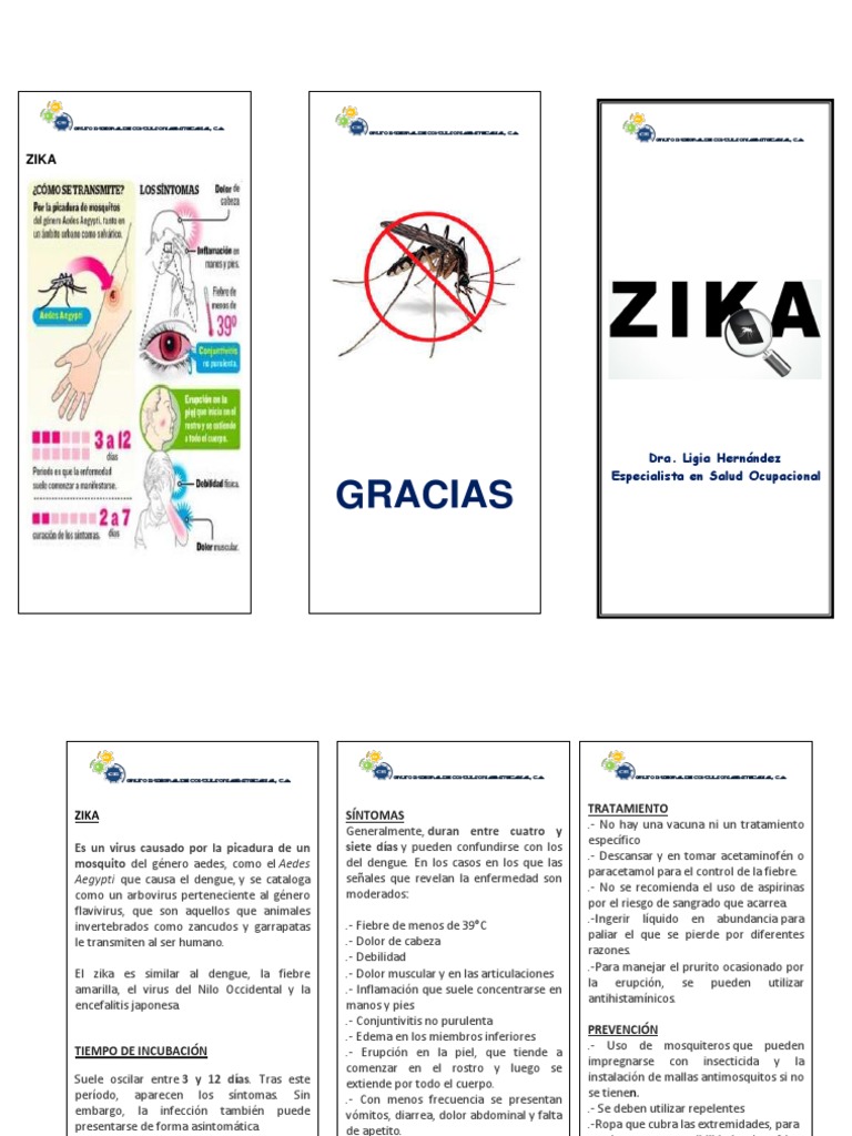 Triptico ZIKA | PDF | Fiebre del zika | Virología Triptico ZIKA | PDF | Fiebre del zika | Virología