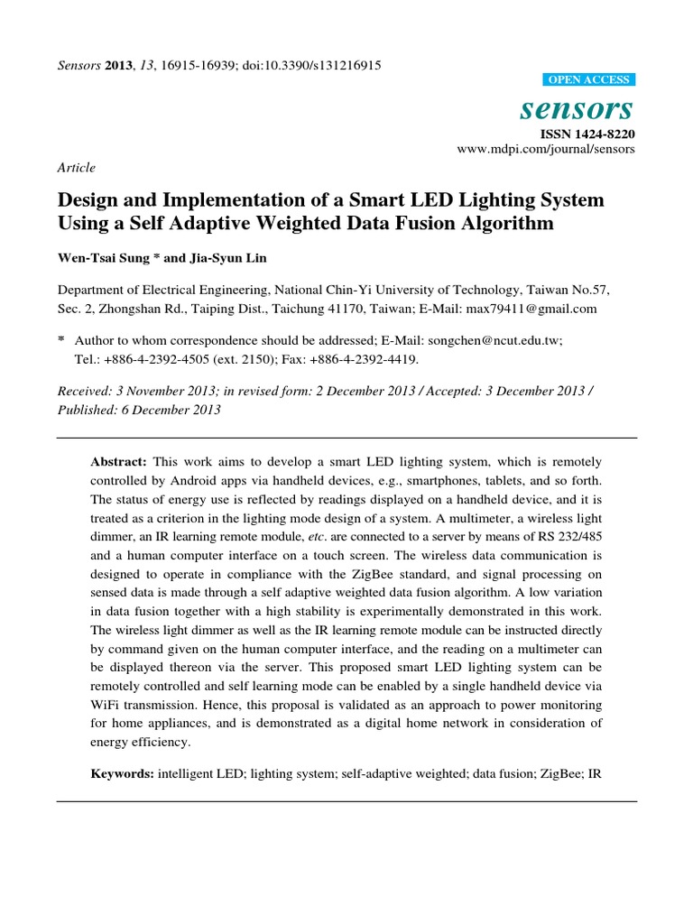 Sensors 13 16915 PDF | PDF